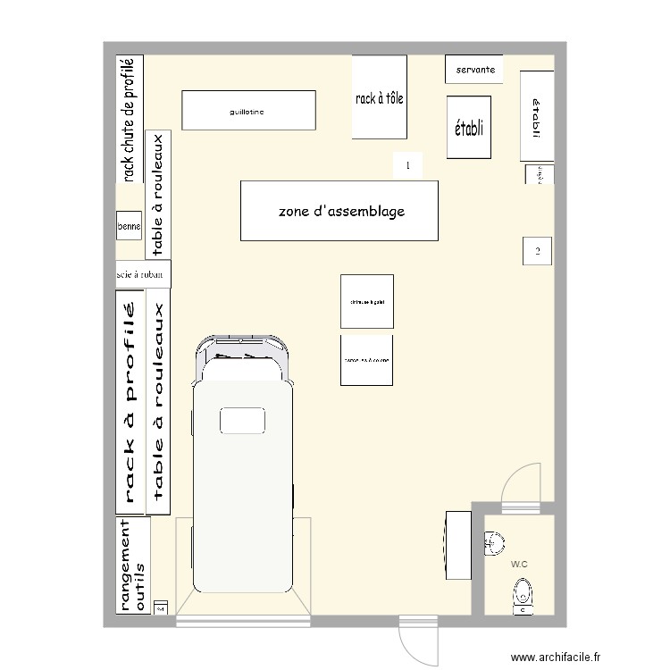 plan atelier - Plan dessiné par killianbignon