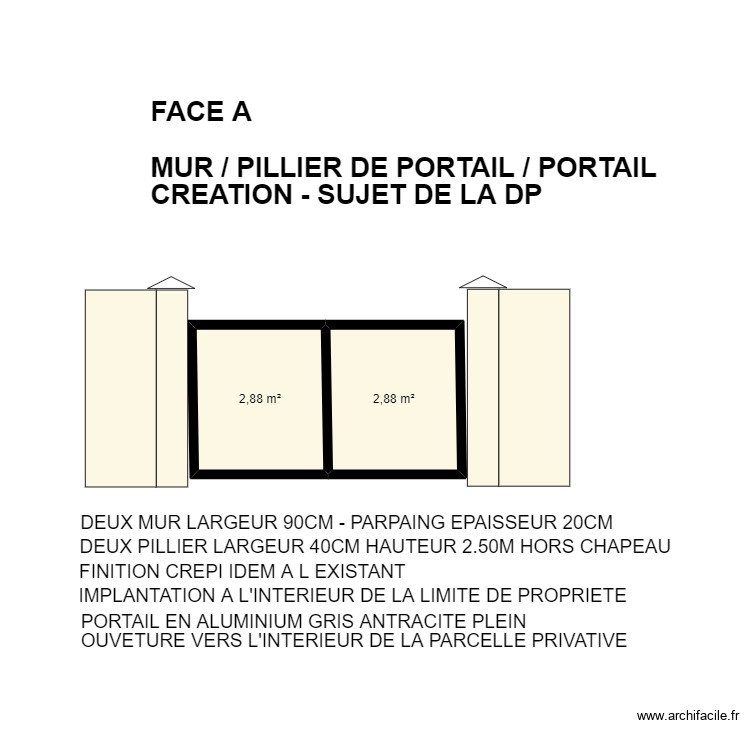 Plan – VU PORTAIL – Par PC34400 ️ | ArchiFacile