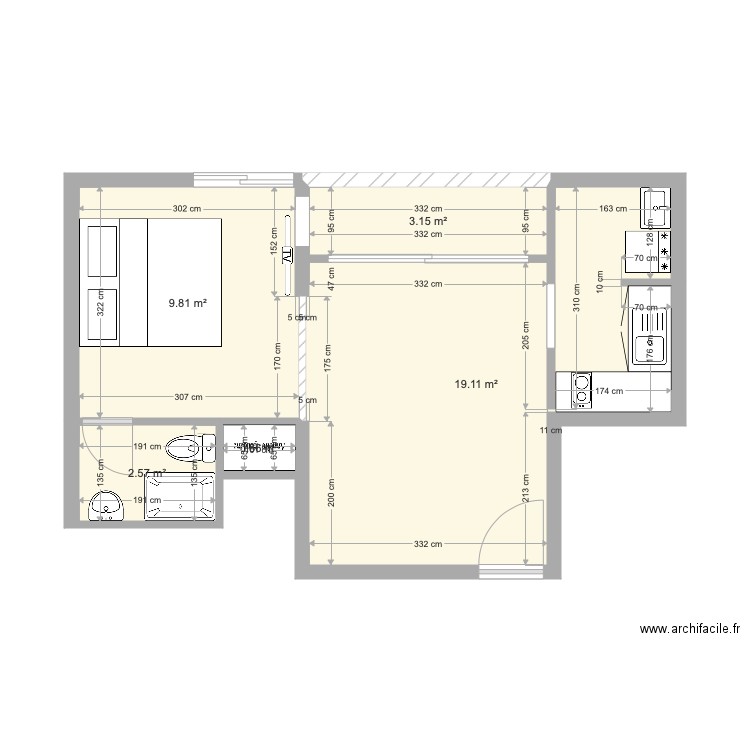 Plan – F2 Sunny – Par thomasjordan ️ | ArchiFacile