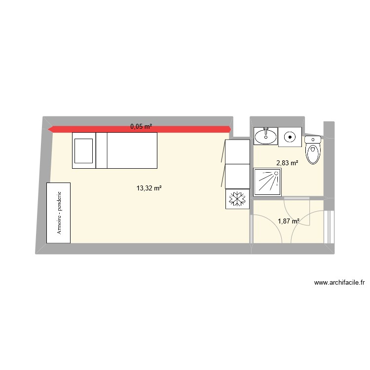 PLAN2 - Plan 4 pièces 18 m2 dessiné par david994