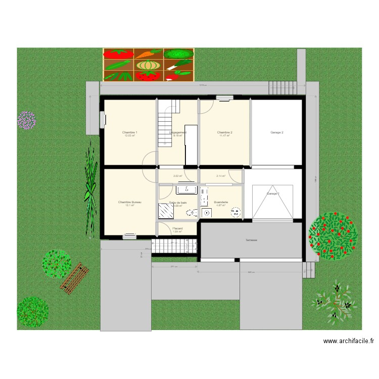 maison rdc - Plan dessiné par nov4