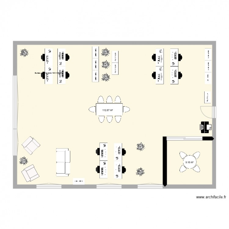 OPEN SPACE - Plan dessiné par somapro