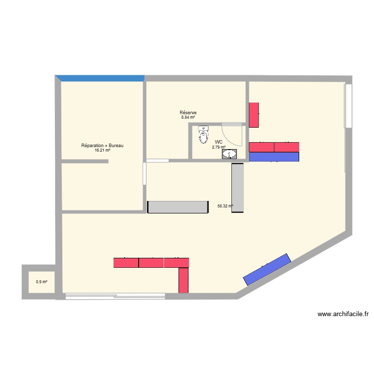 Plan boutique Intermarché - Plan dessiné par elsa...