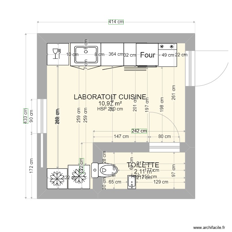 Plan – LABORATOIRE DE CUISINE – Par TI LIKOU ️ | ArchiFacile