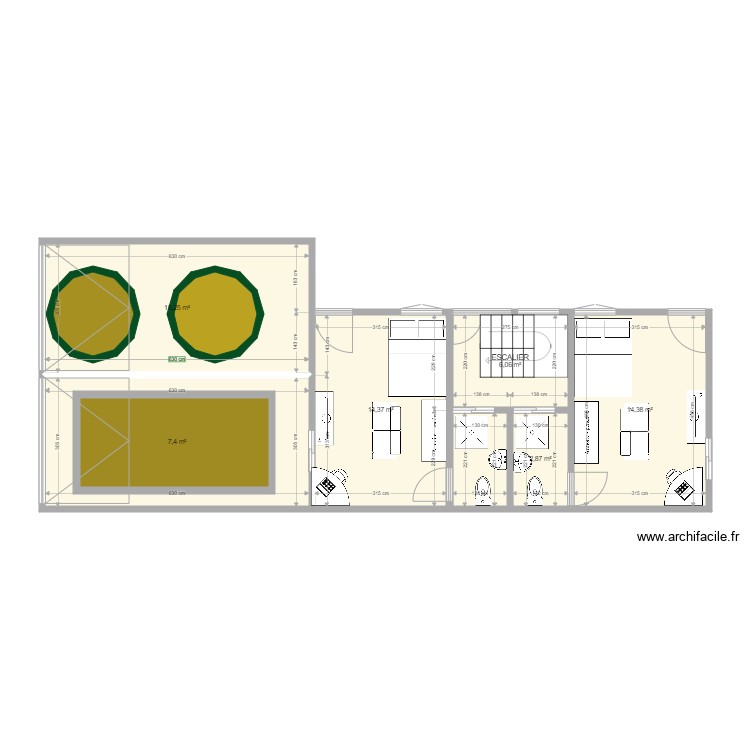 PLAN THEO - Plan 10 pièces 95 m2 dessiné par MICHELGBEDOK