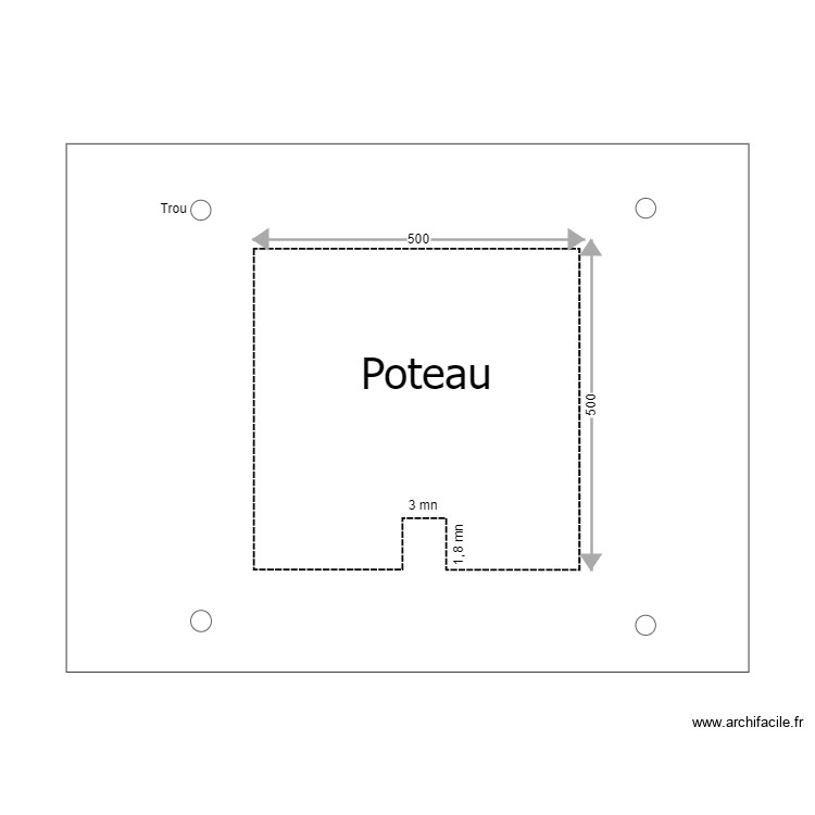 Plan – Poteau – Par Contal ️ | ArchiFacile