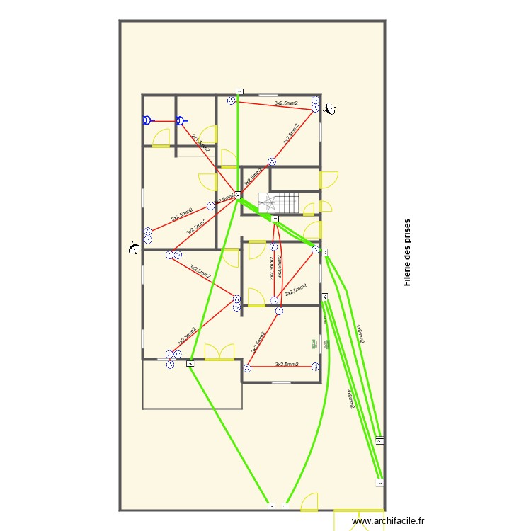 filerie des prise - Plan dessiné par renaulde
