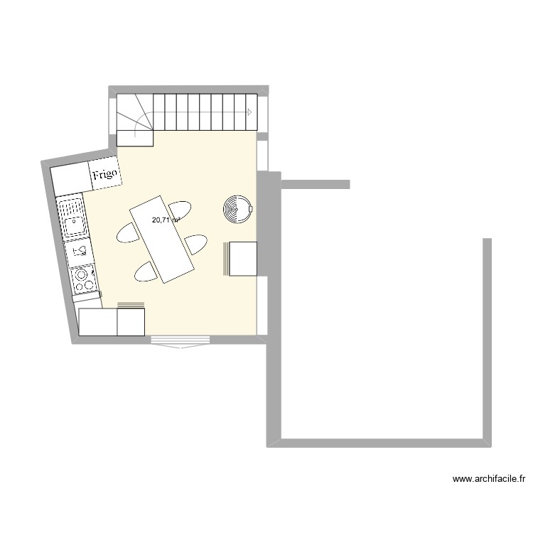 Adrien - Plan 1 pièce 21 m2 dessiné par isadrien15