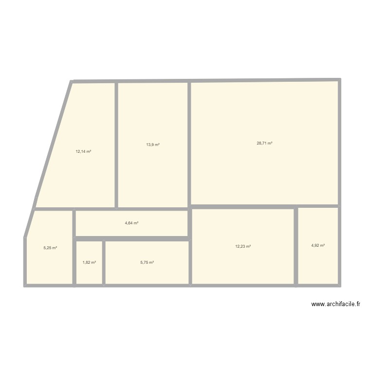 gf hvhfjfyjg hgjhgh - Plan 9 pièces 89 m2 dessiné par immo bertrand