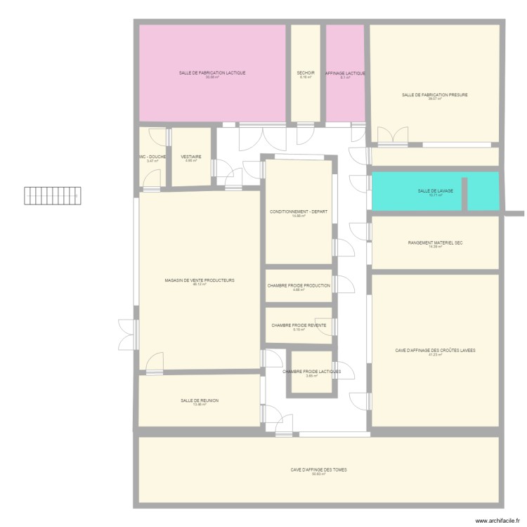 Plan – ATELIER DE FABRICATION – Par FROMAGERIE DE LA MER ️ | ArchiFacile