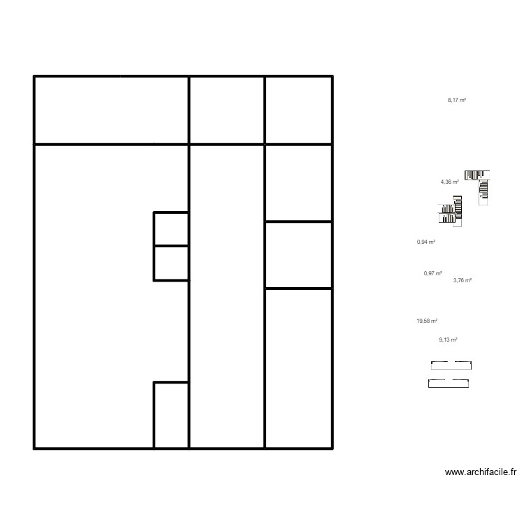 plan de la salle de lecture - Plan 8 pièces 49 m2 dessiné par Renoscenic