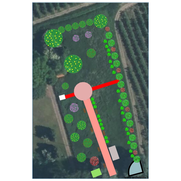 Terrain - Plan dessiné par marine...