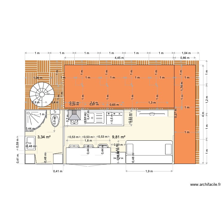 1 CONTAINER 20FT tardif park - Plan dessiné par tardifzoo