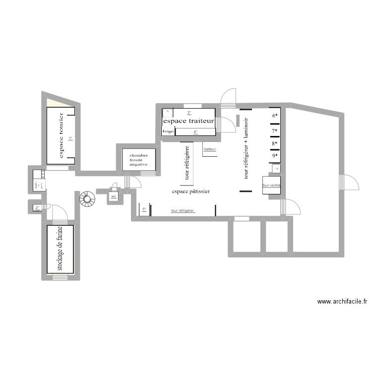 boulangerie henri gay - Plan dessiné par flista