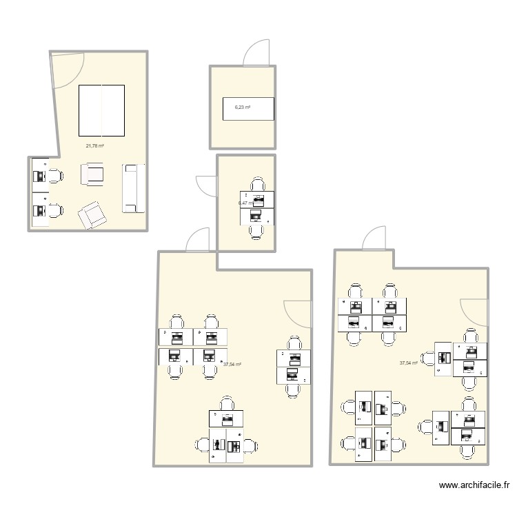 locaux nouveaux - Plan 5 pièces 110 m2 dessiné par Assursafe