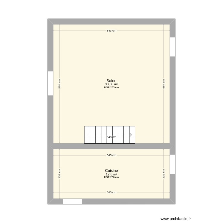Habitation - Plan 2 pièces 43 m2 dessiné par ppx44