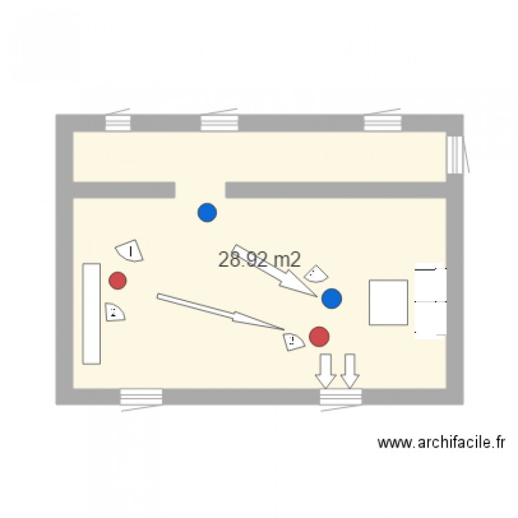 Plan camera au sol appart sequence 1 - Plan dessiné par Antoine3000