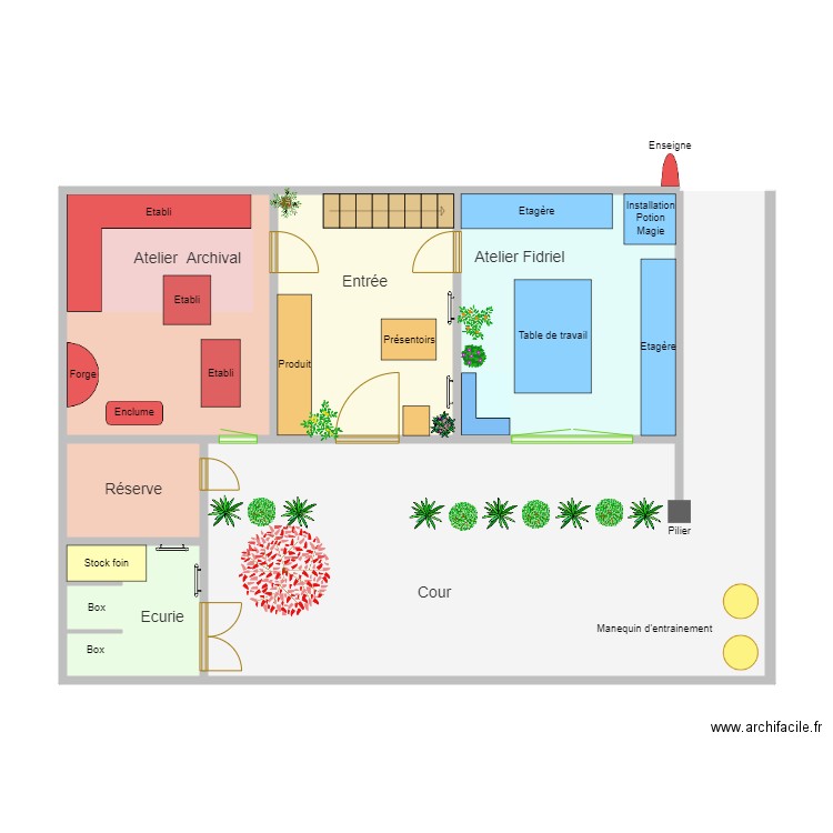 RdC Résidence - Plan dessiné par flofleur