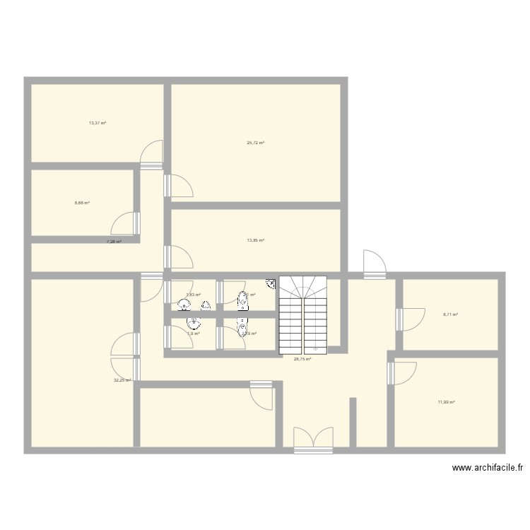 RDC ancien batiment - Plan dessiné par GuillaumeGeyer