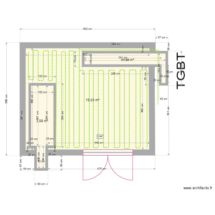 poste transformateur 400kva - Plan dessiné par soussi