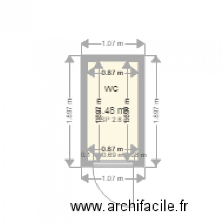 WC - Plan dessiné par Pat_1963