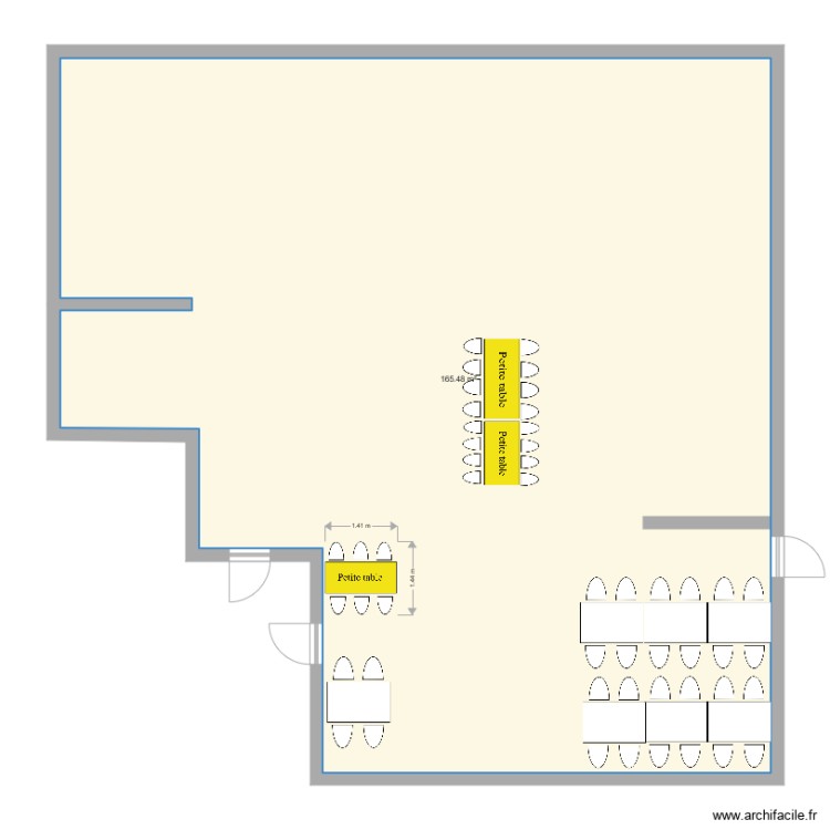 Plan – Plan Refectoire maternelle Beaublanc – Par erikam ️ | ArchiFacile