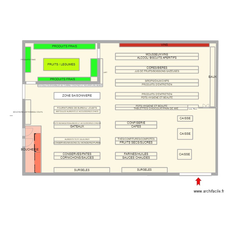 PLAN MAGASIN - Plan dessiné par JD VO
