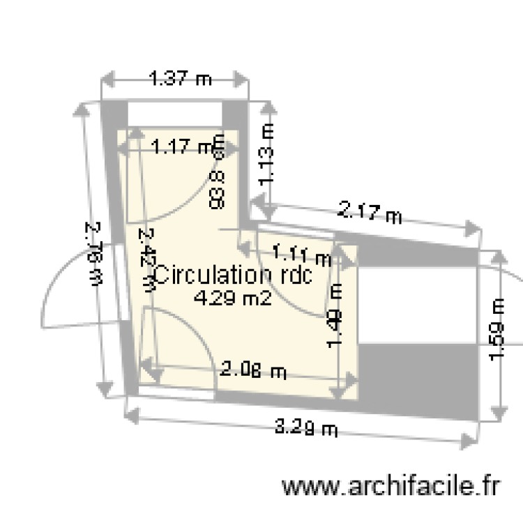 Circulation RDC - Plan dessiné par IVAN2469