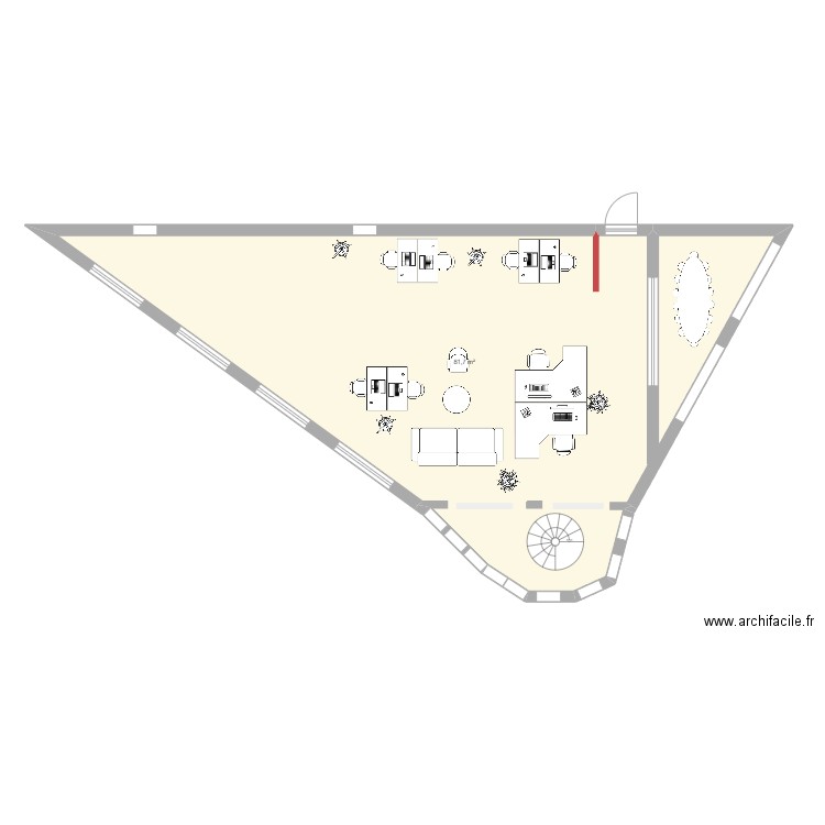 open space - Plan dessiné par DRIME