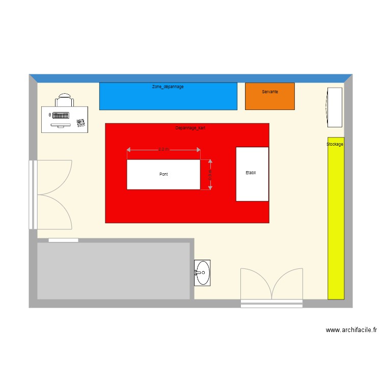 Atelier - Plan dessiné par BK37
