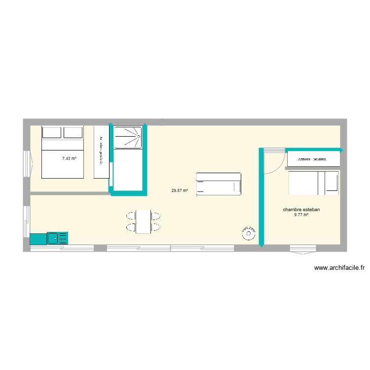 plan maison RECTANGLE 3 - Plan dessiné par ziange