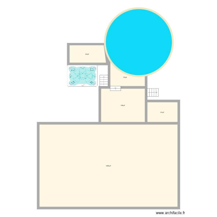 Balcon - Plan 5 pièces 181 m2 dessiné par SuperGathor