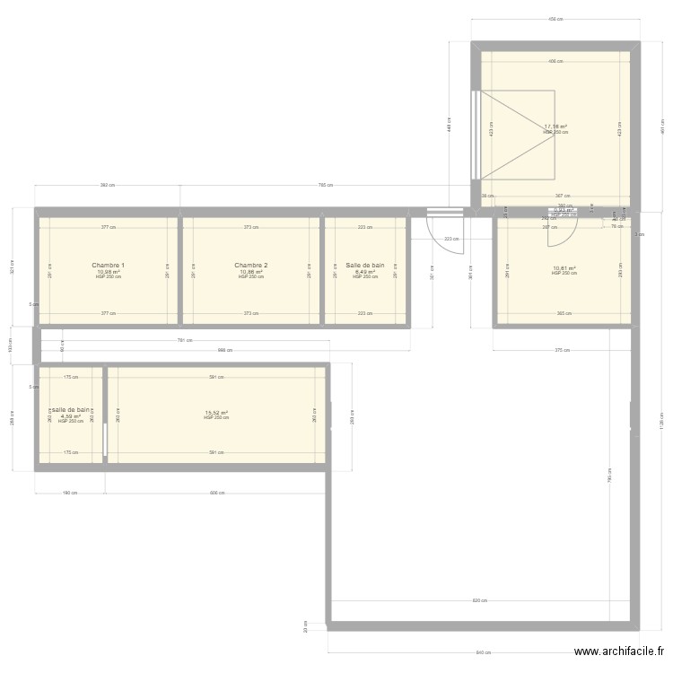 Nlle Villa - Plan 8 pièces 77 m2 dessiné par ed24100