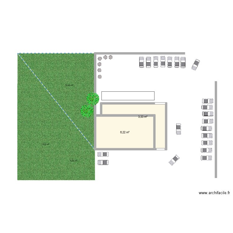 PLAN COCKTAIL - Plan 2 pièces 10 m2 dessiné par lucie1304