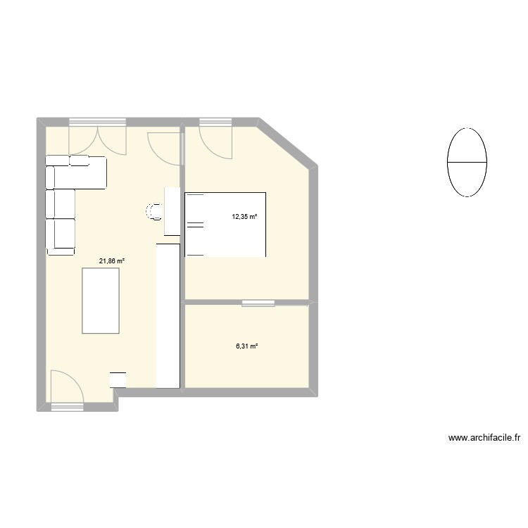 Plan A - Plan 3 pièces 41 m2 dessiné par HansJonas