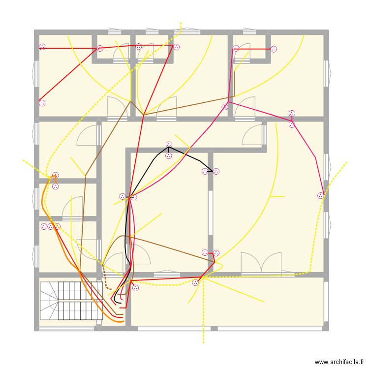 ETAGE PRESBYTERE - Plan 15 pièces 152 m2 dessiné par kitoga
