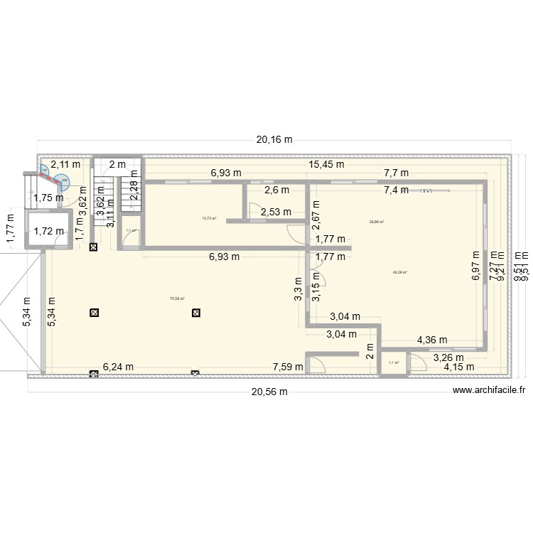 HABITATION R1+L - Plan 6 pièces 169 m2 dessiné par Yungflexx