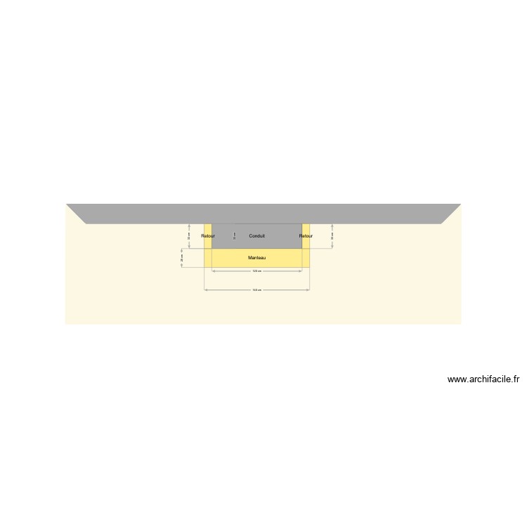 Cheminée option 2 - Plan 1 pièce 5 m2 dessiné par williamgorge