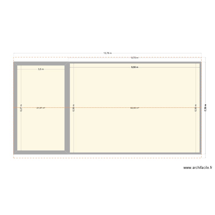 PLAN MAISON V3 - Plan 2 pièces 85 m2 dessiné par christophe9191