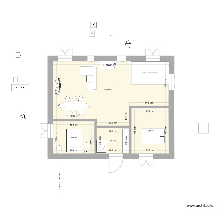 Maison idée - Plan 4 pièces 81 m2 dessiné par Tom Neg