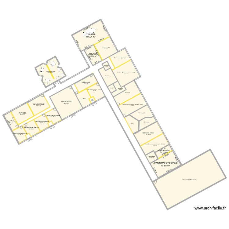Plan 35 pièces 1031 m² – Siege cdcvam revu – Par DGCDCVAM ️ | ArchiFacile