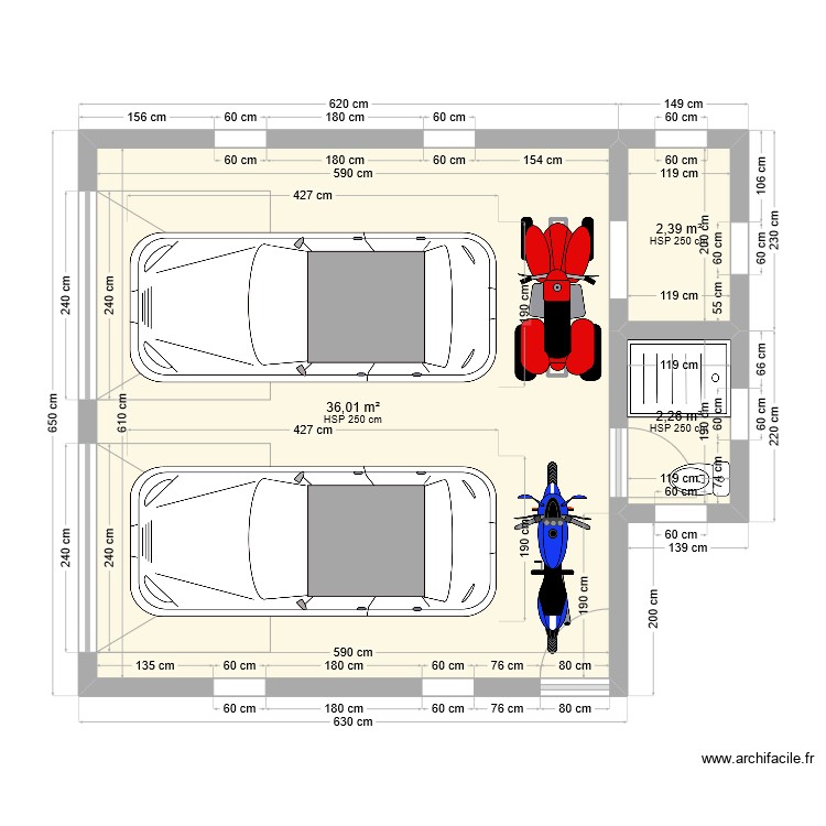 Garage Pour 2 Voitures Dimensions