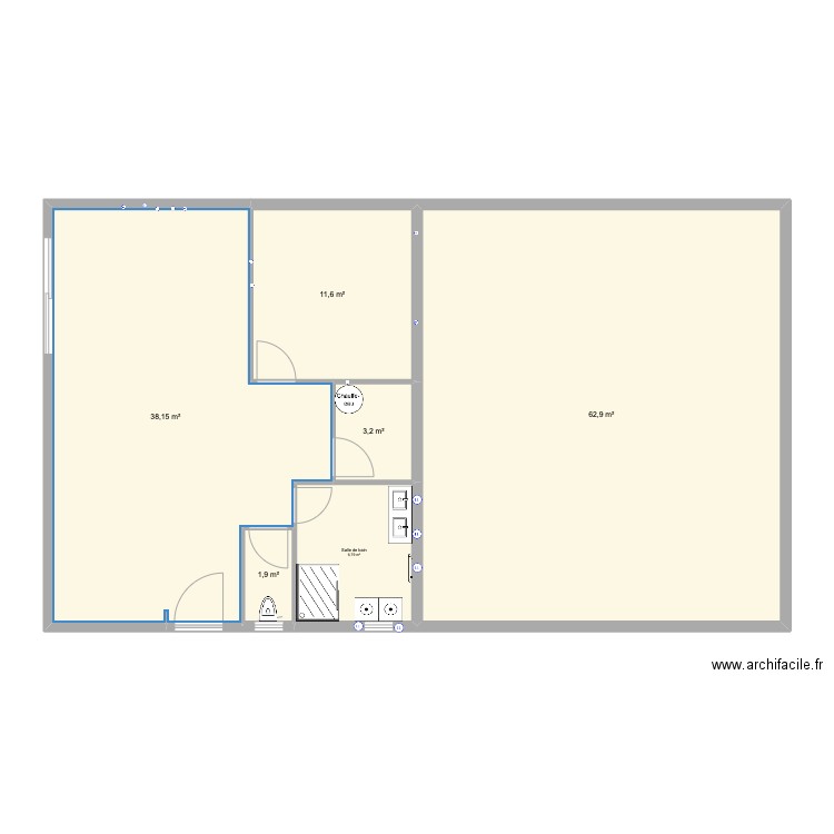 LOC - Plan 6 pièces 125 m2 dessiné par clem09