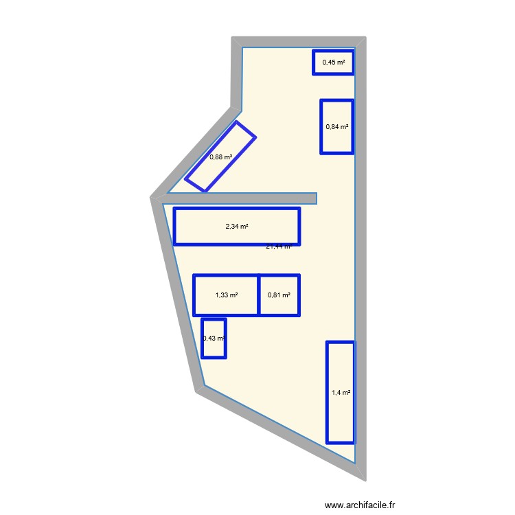 chicken grill - Plan 9 pièces 40 m2 dessiné par Xzaraès