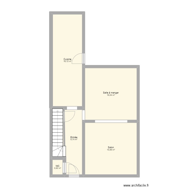 Engis RDC - Plan 5 pièces 59 m2 dessiné par el-tchatchet5881