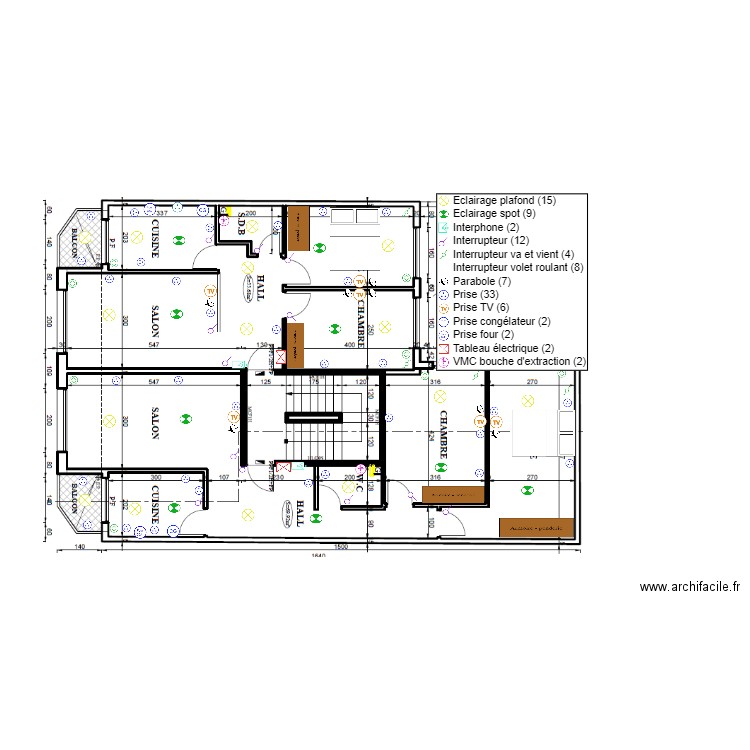 Plan Elec Lot273 Agdal Ver1 - Plan dessiné par techaziz