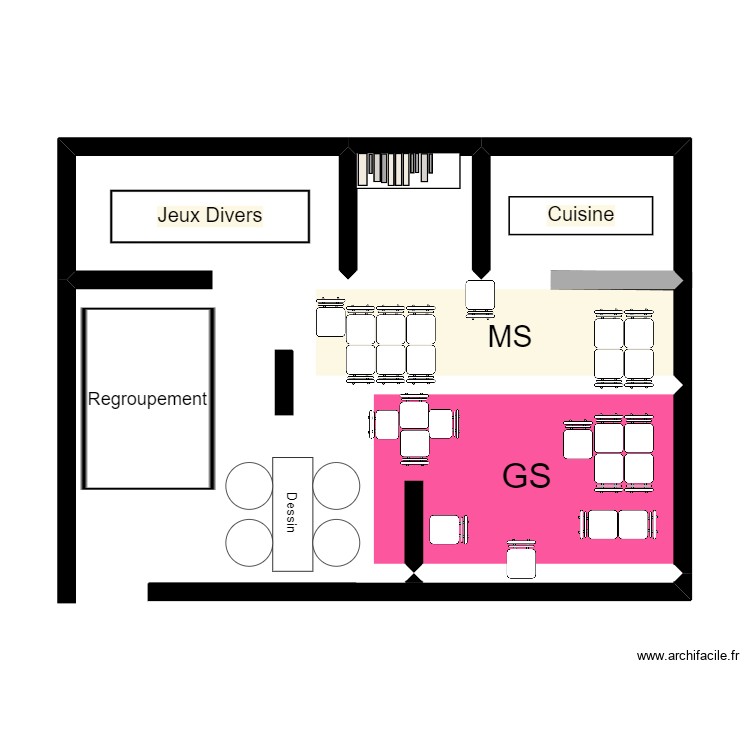 Plan De Classe Plan 4 Pièces 26 M2 Dessiné Par Raphpe 0484