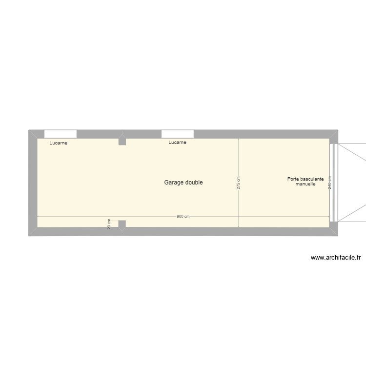 Garage double Mutzig - Plan 1 pièce 25 m2 dessiné par Iathiel