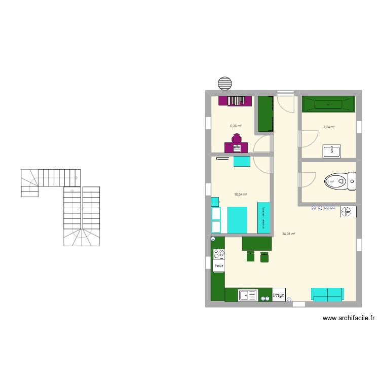 Plan – appart vu 120224 – Par EP88 ️ | ArchiFacile