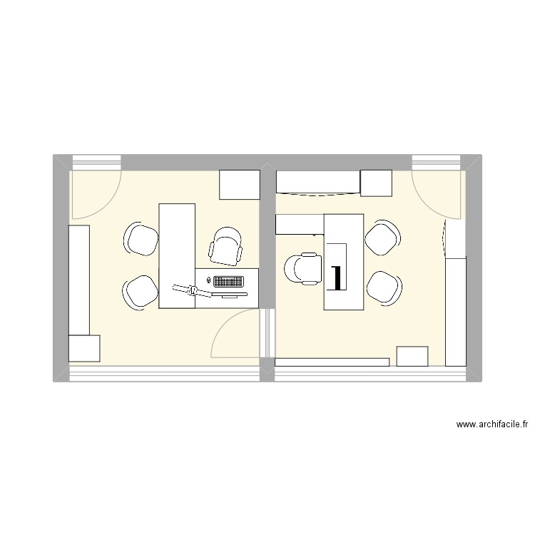 bureau - Plan dessiné par Killian2007